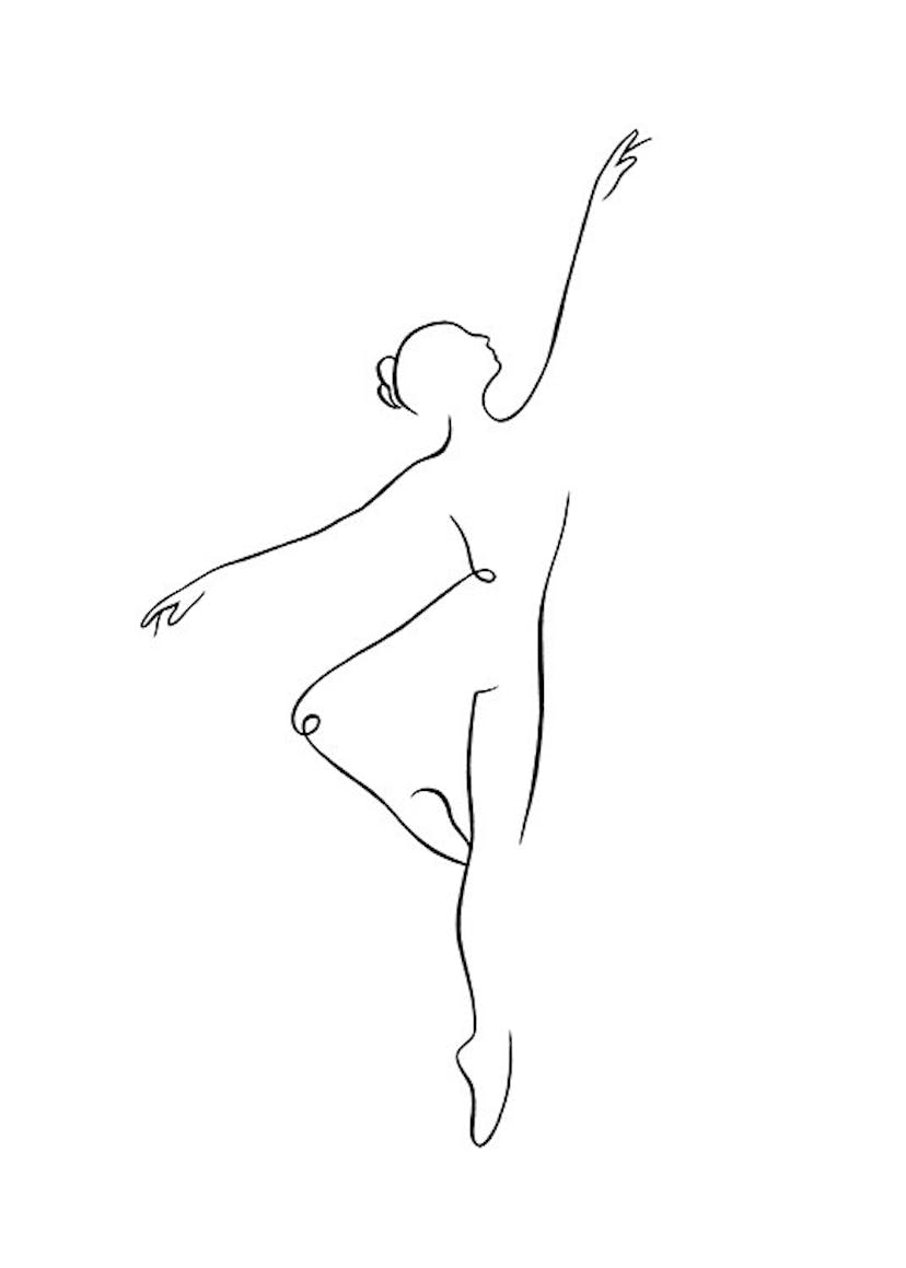 Dancer Line Art Poster