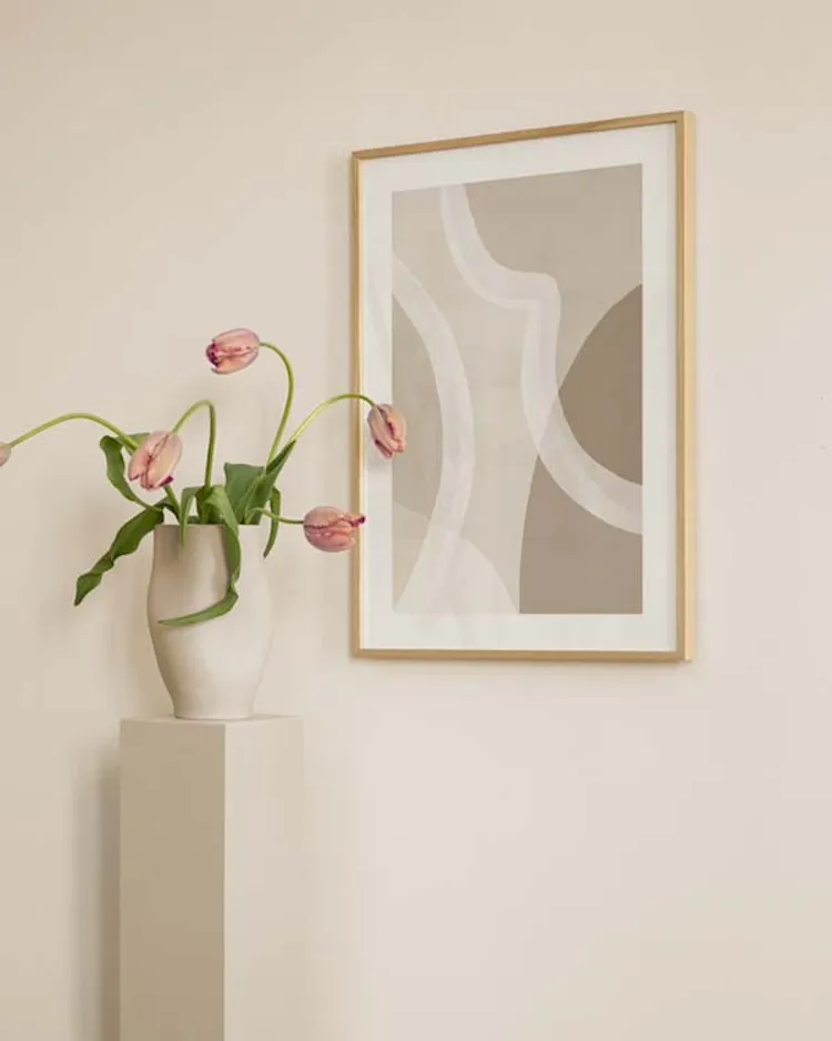 Beige Abstract No1 Poster