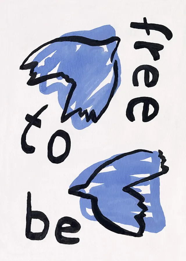 Portrait in Blue Affiche