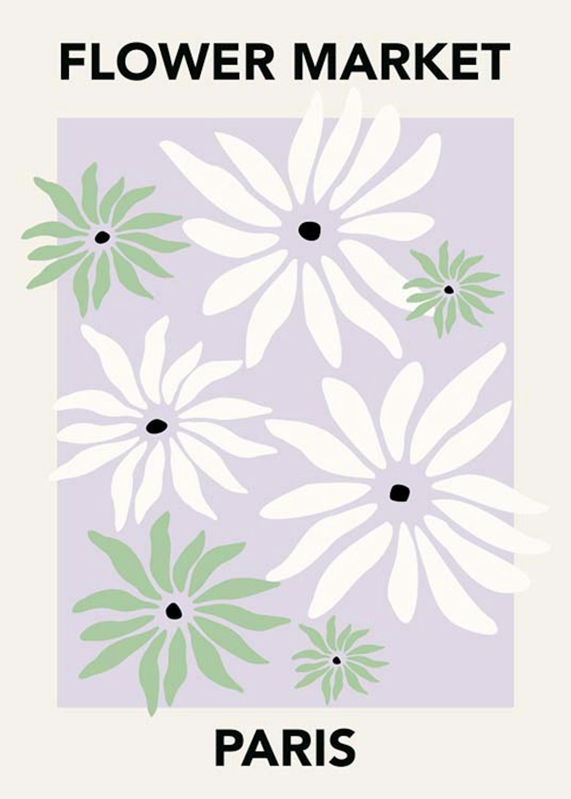 Paris Flower Market Affiche