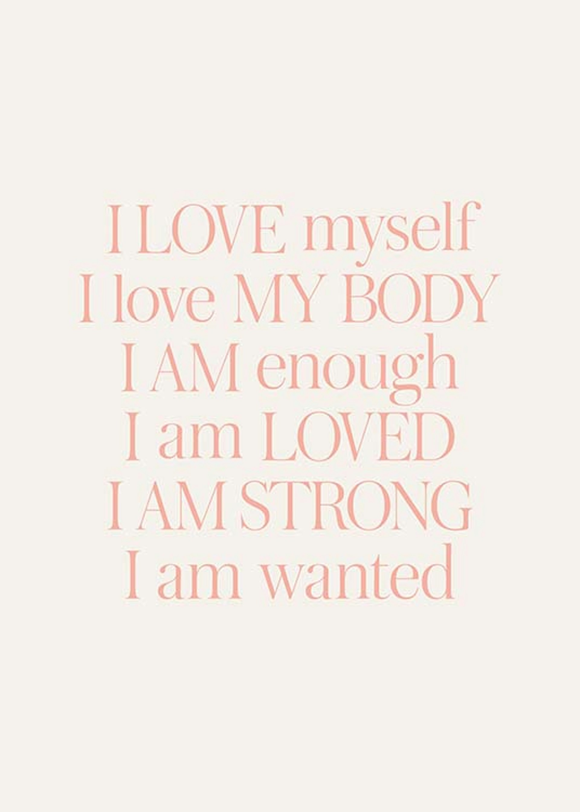 I Love Myself Plakat