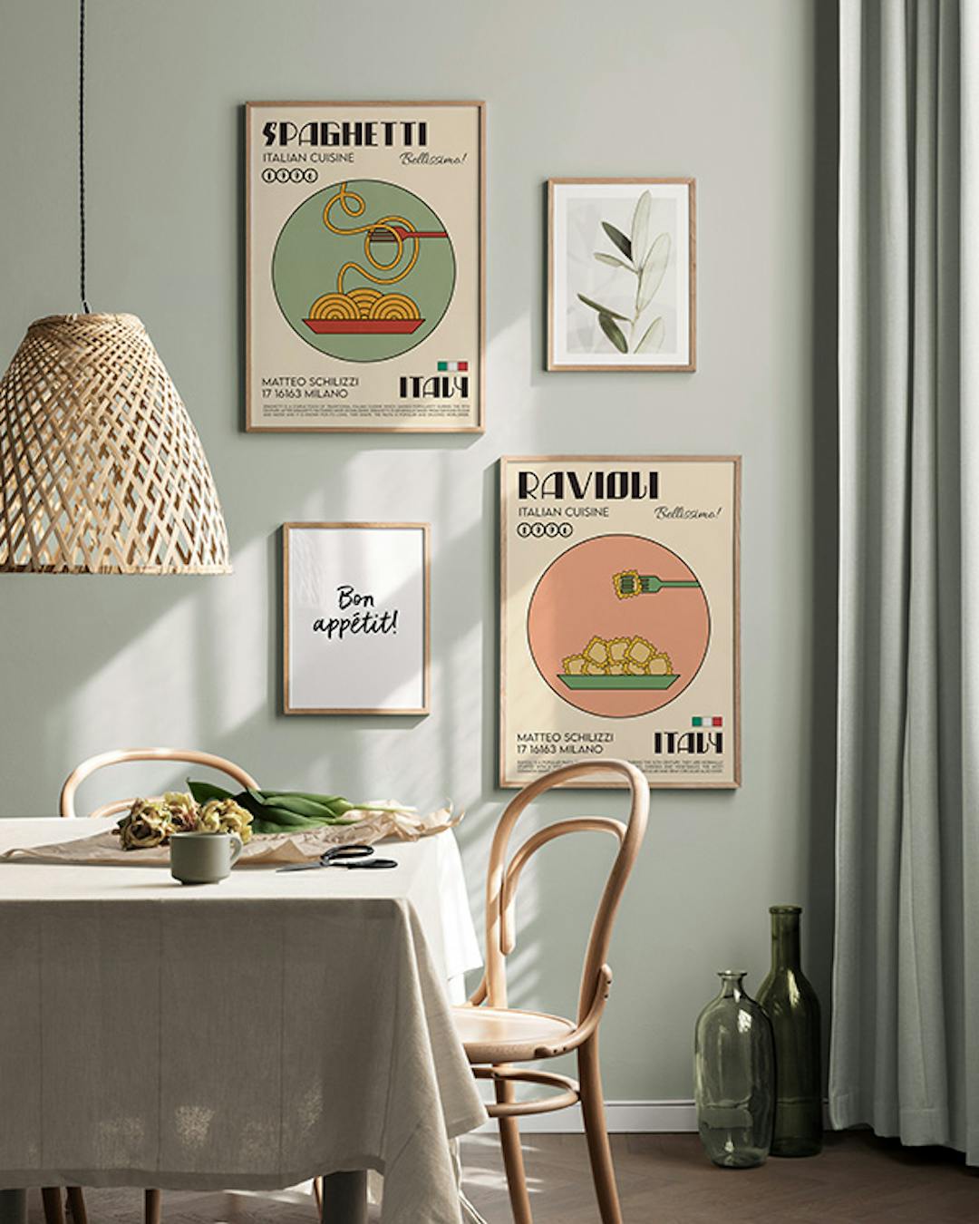 Picture wall for the kitchen. Stylish posters and art prints at Desenio