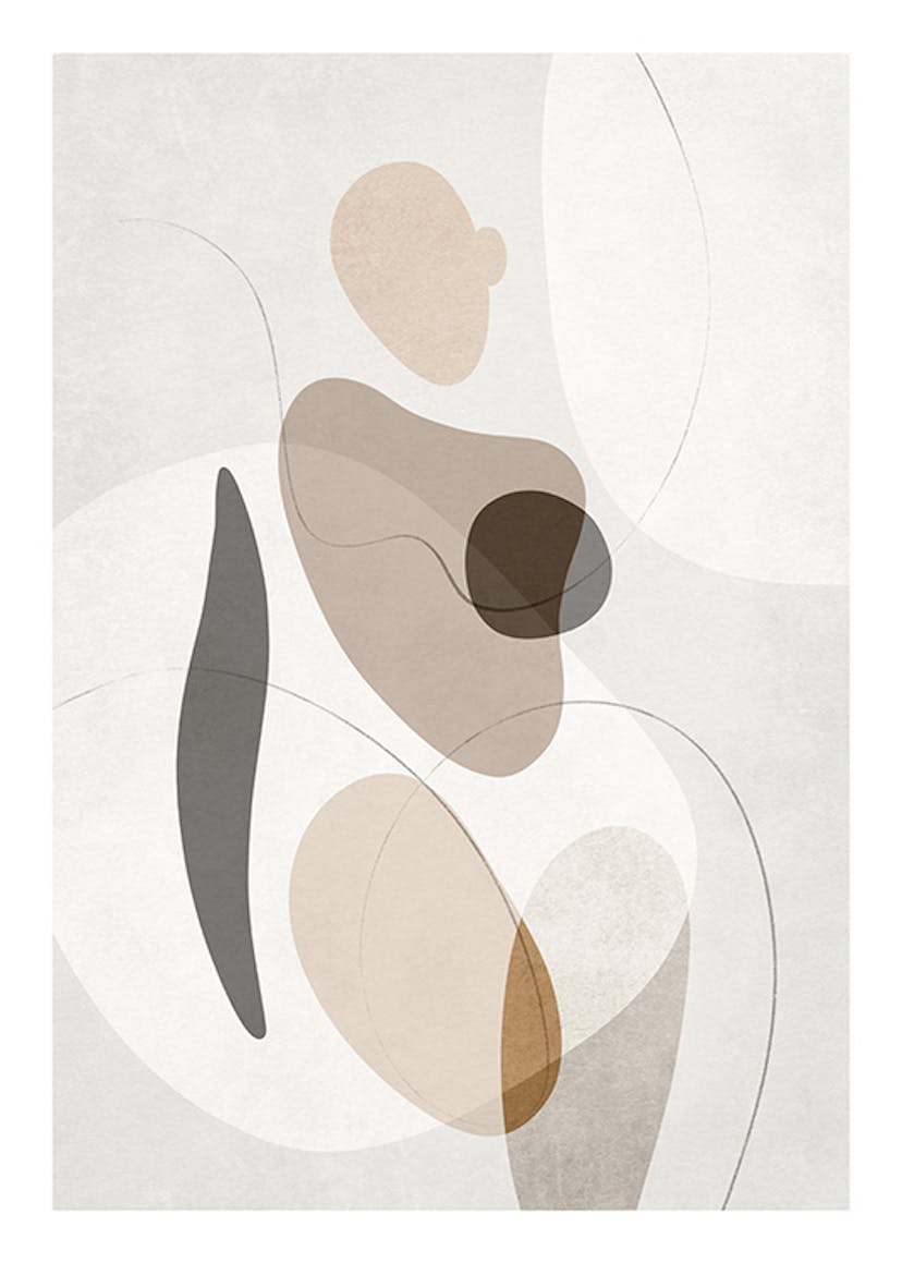 Warm Shapes No2 Poster