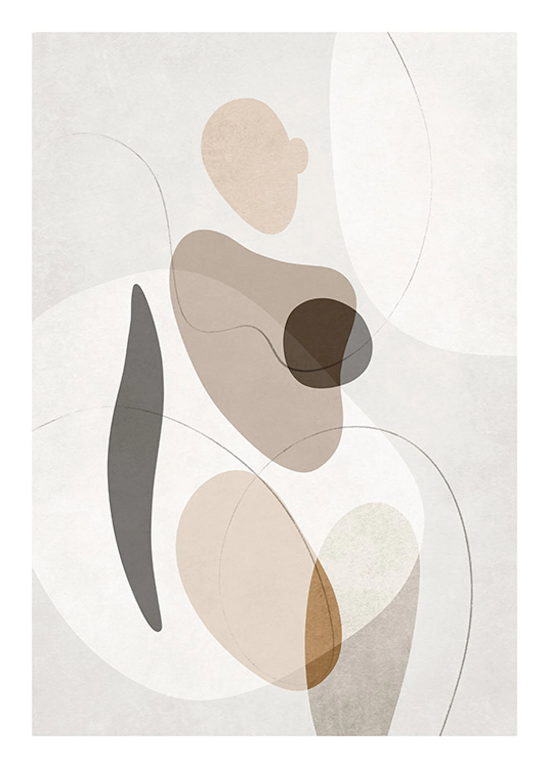 Organic Shapes Figure No1 Poster