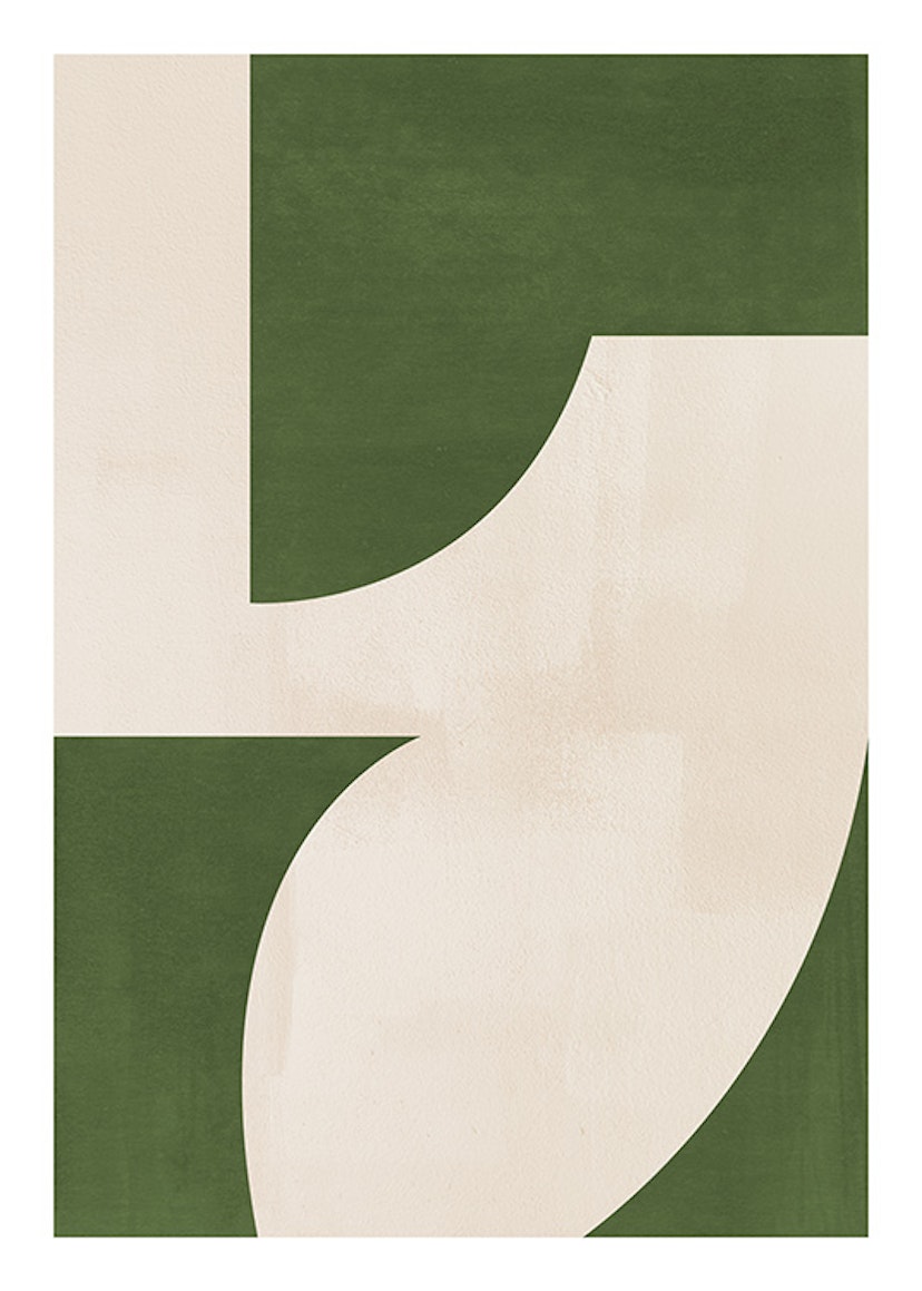 Green Graphic Forms No1 Poster