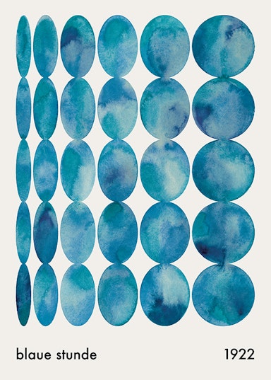 Joseph Schillinger - Key Blue Poster