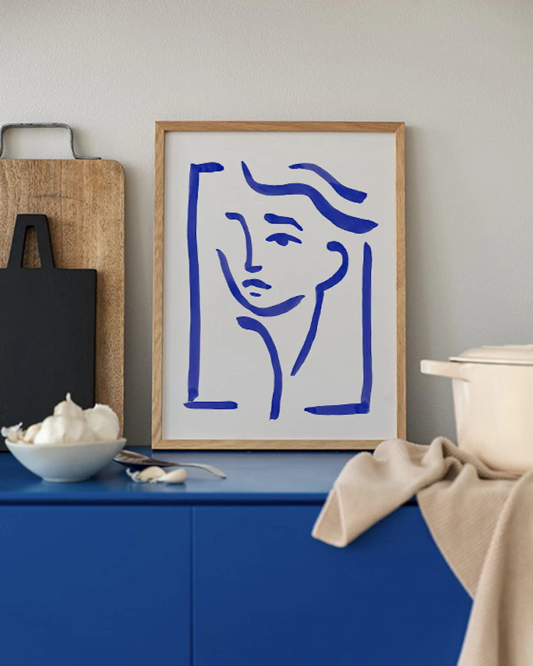 Portrait in Blue Plakat