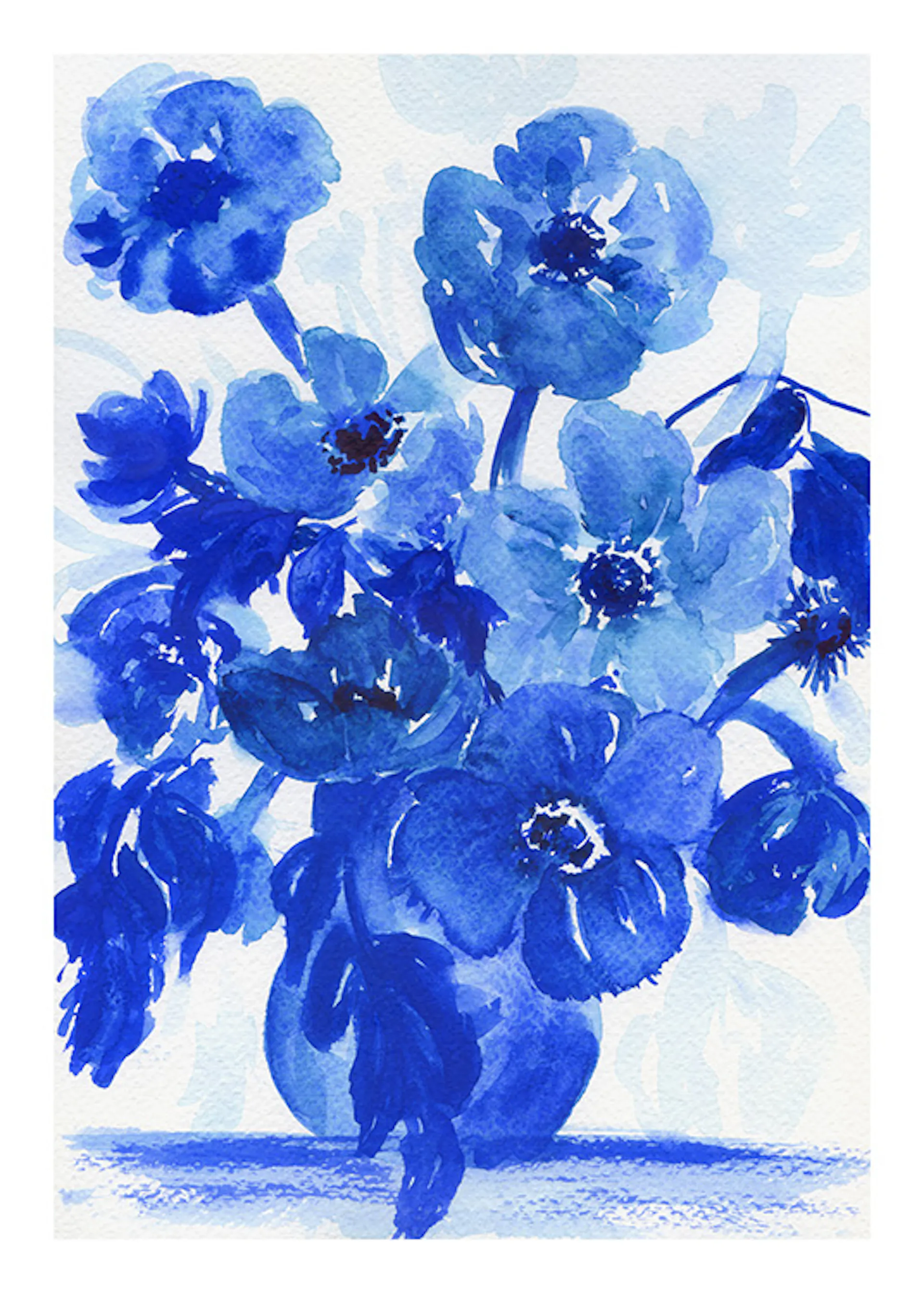 Blue Portrait No2 Plakat