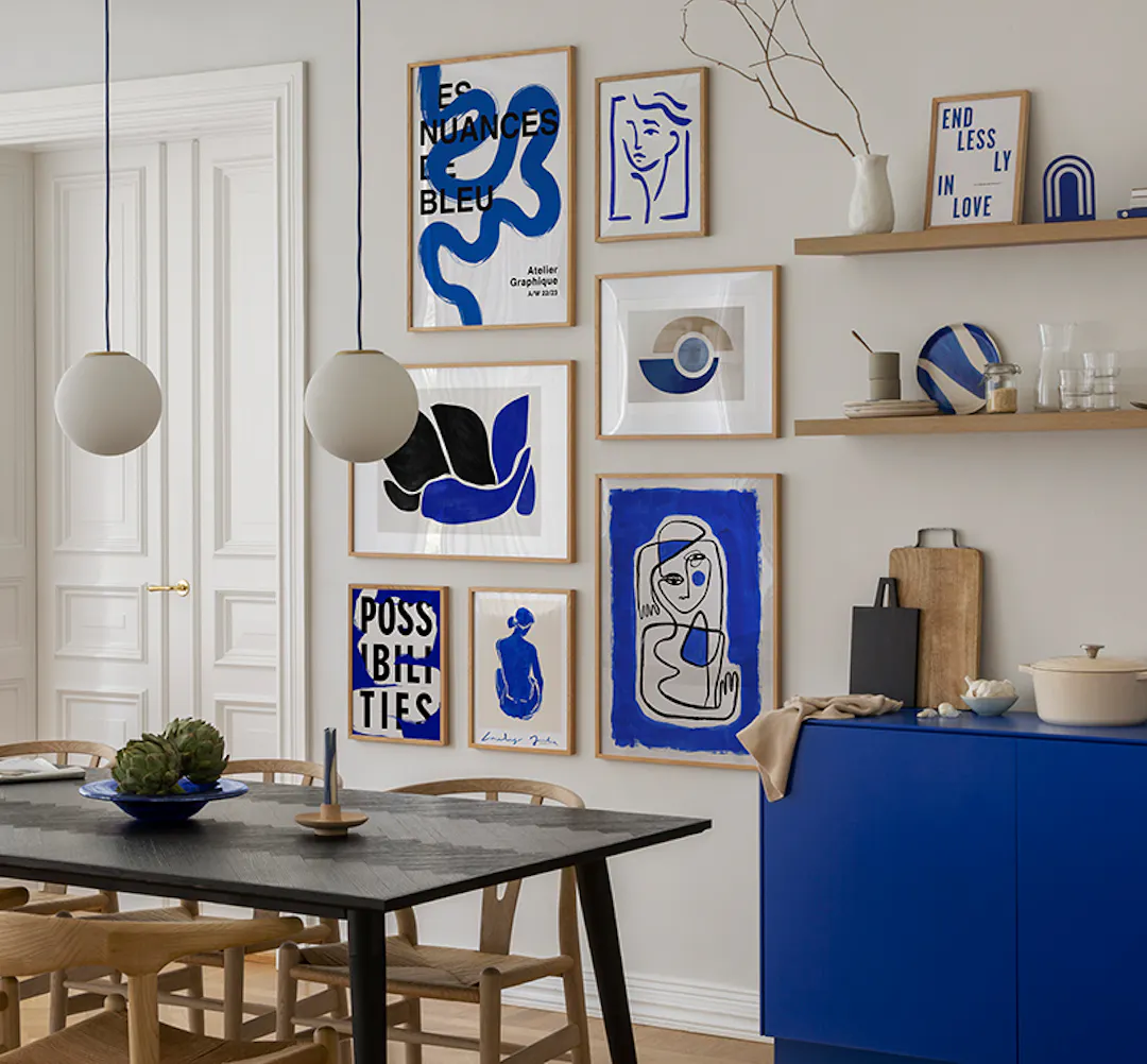 Les Nuances de Bleu Poster