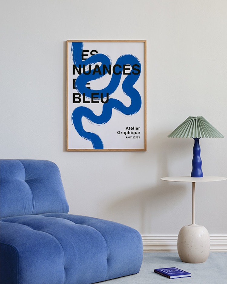 Les Nuances de Bleu Poster