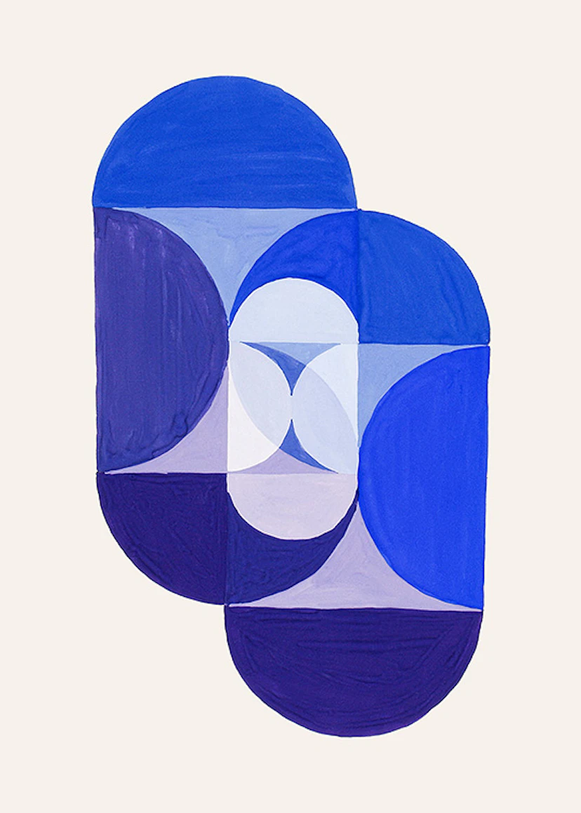 Joseph Schillinger - Key Blue Poster