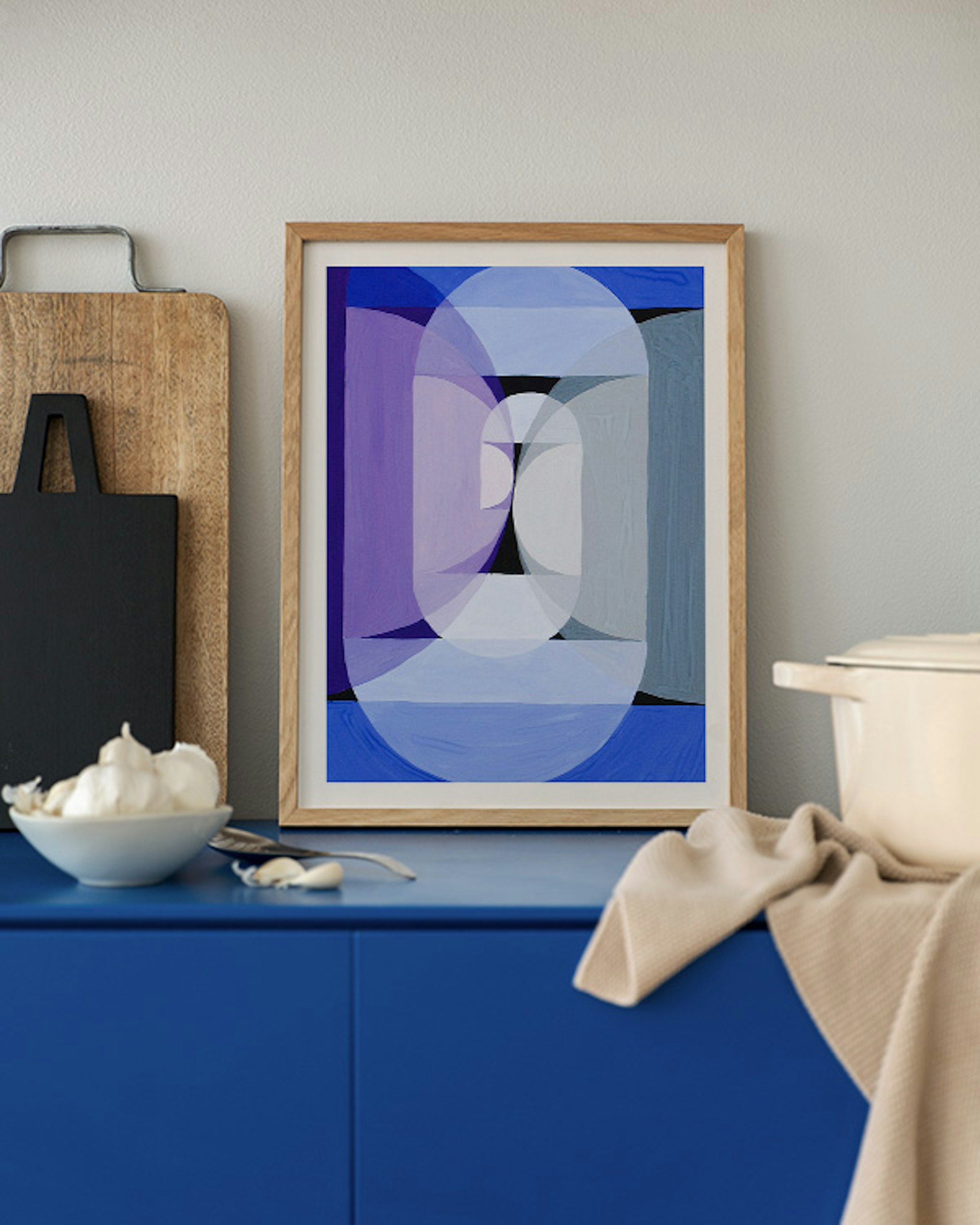 Joseph Schillinger - Blue Gray Violet Wheel Poster