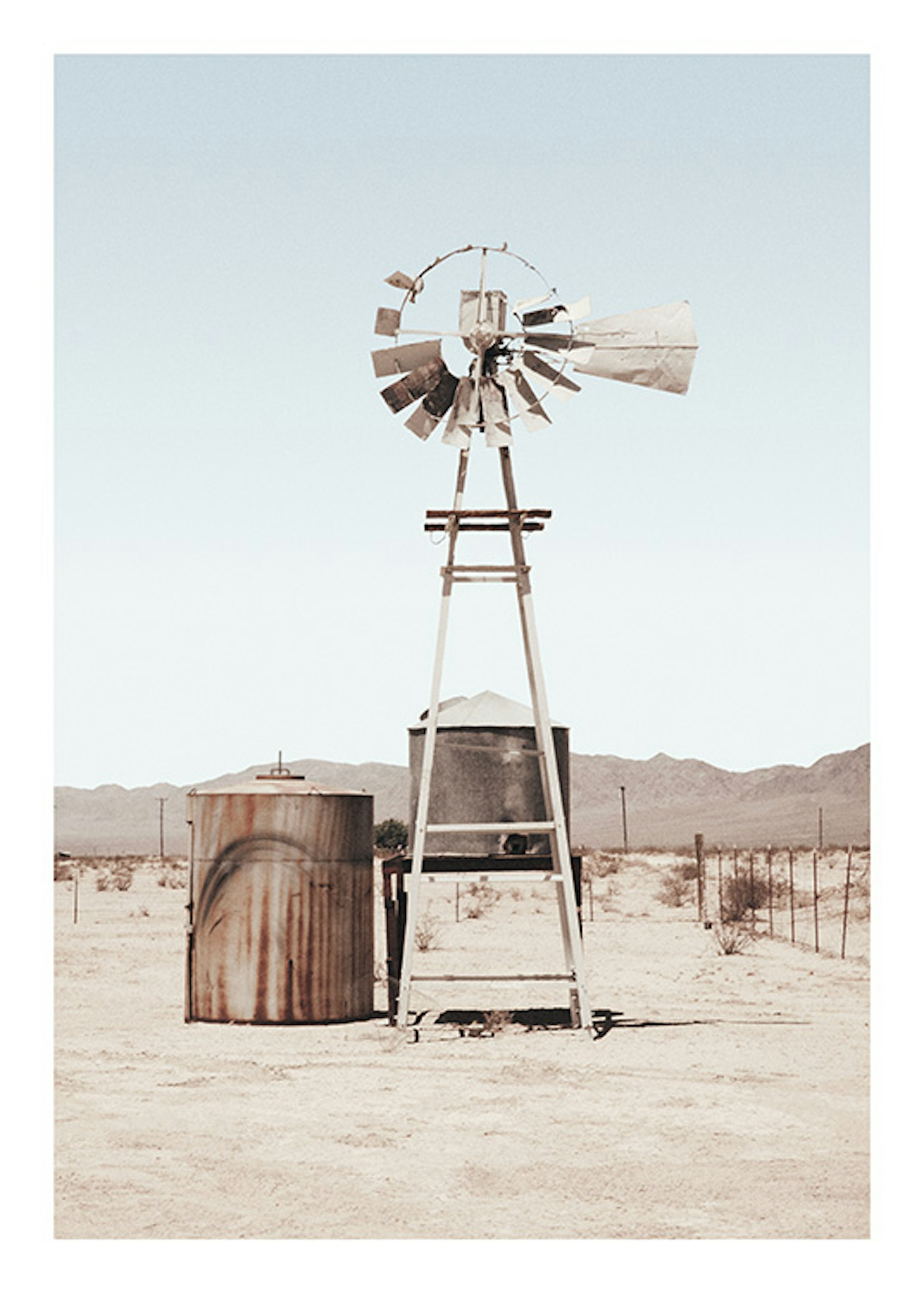 Sandy Windmill Poster