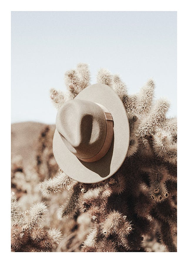 Hanging Cowboy Hat Poster