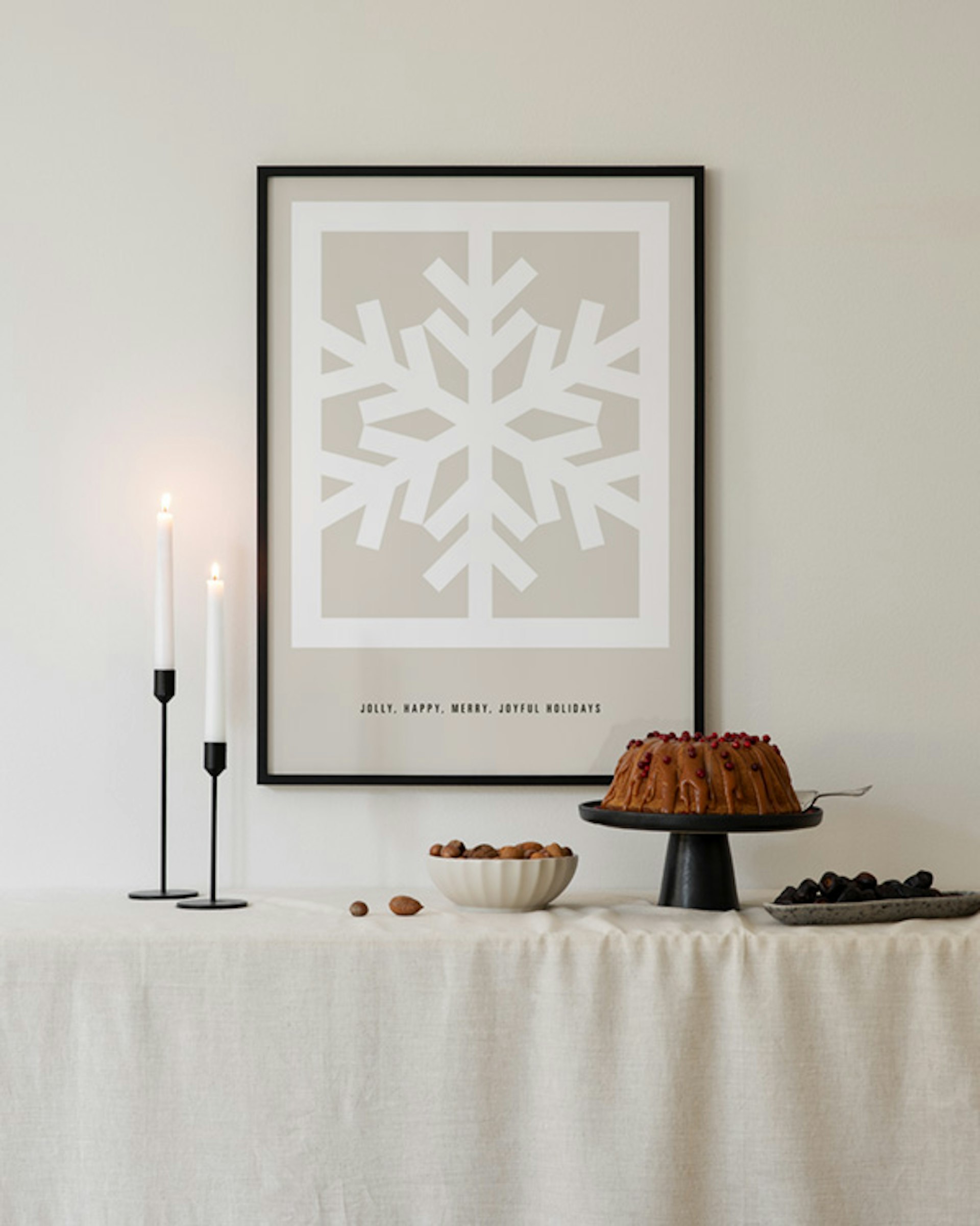 Graphic Snow Flake Poster