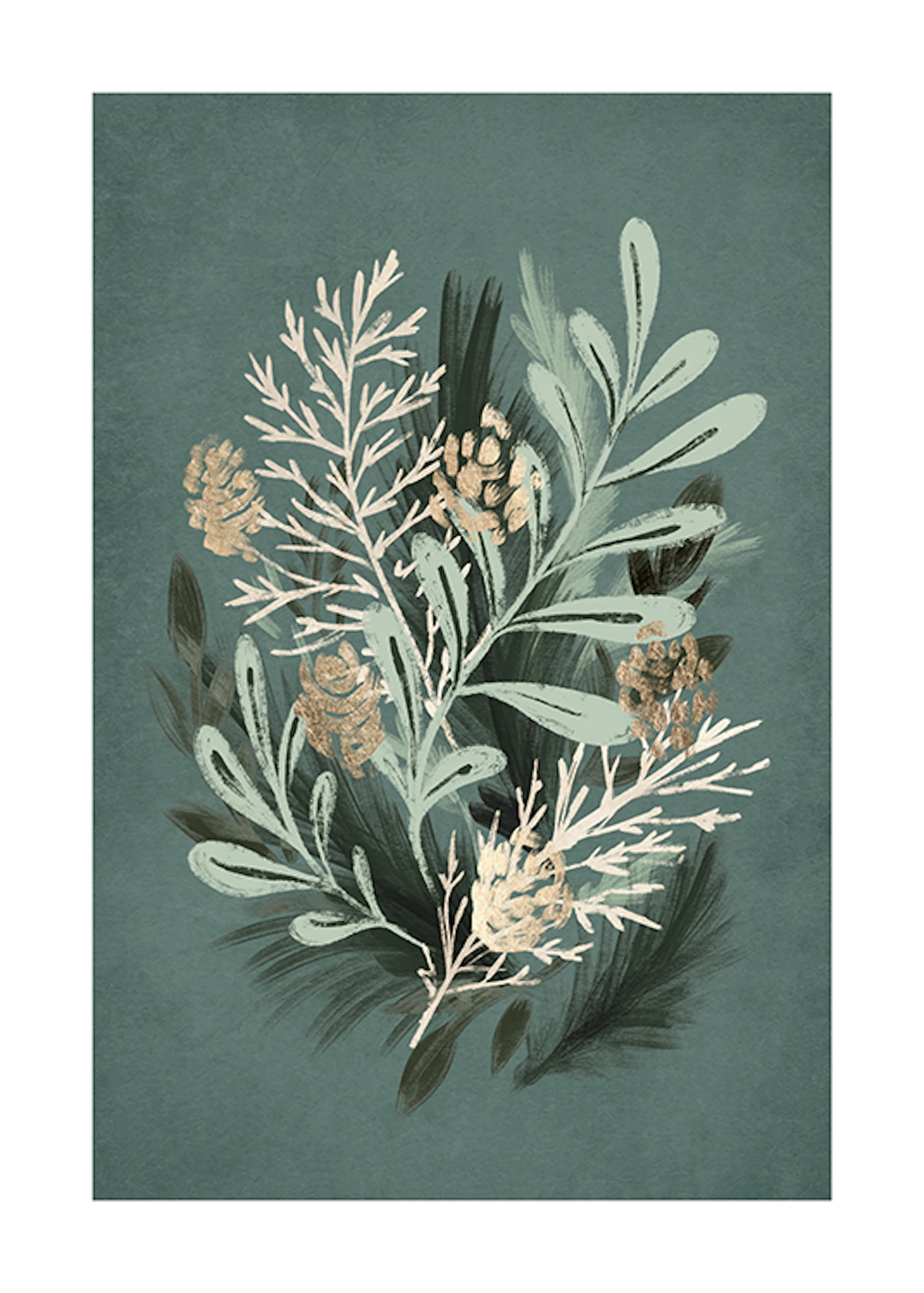 Green Botanical Plakat