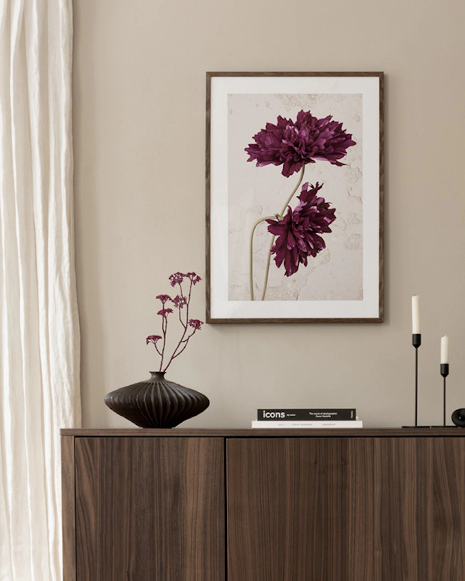 Purple Cosmos Flower Poster