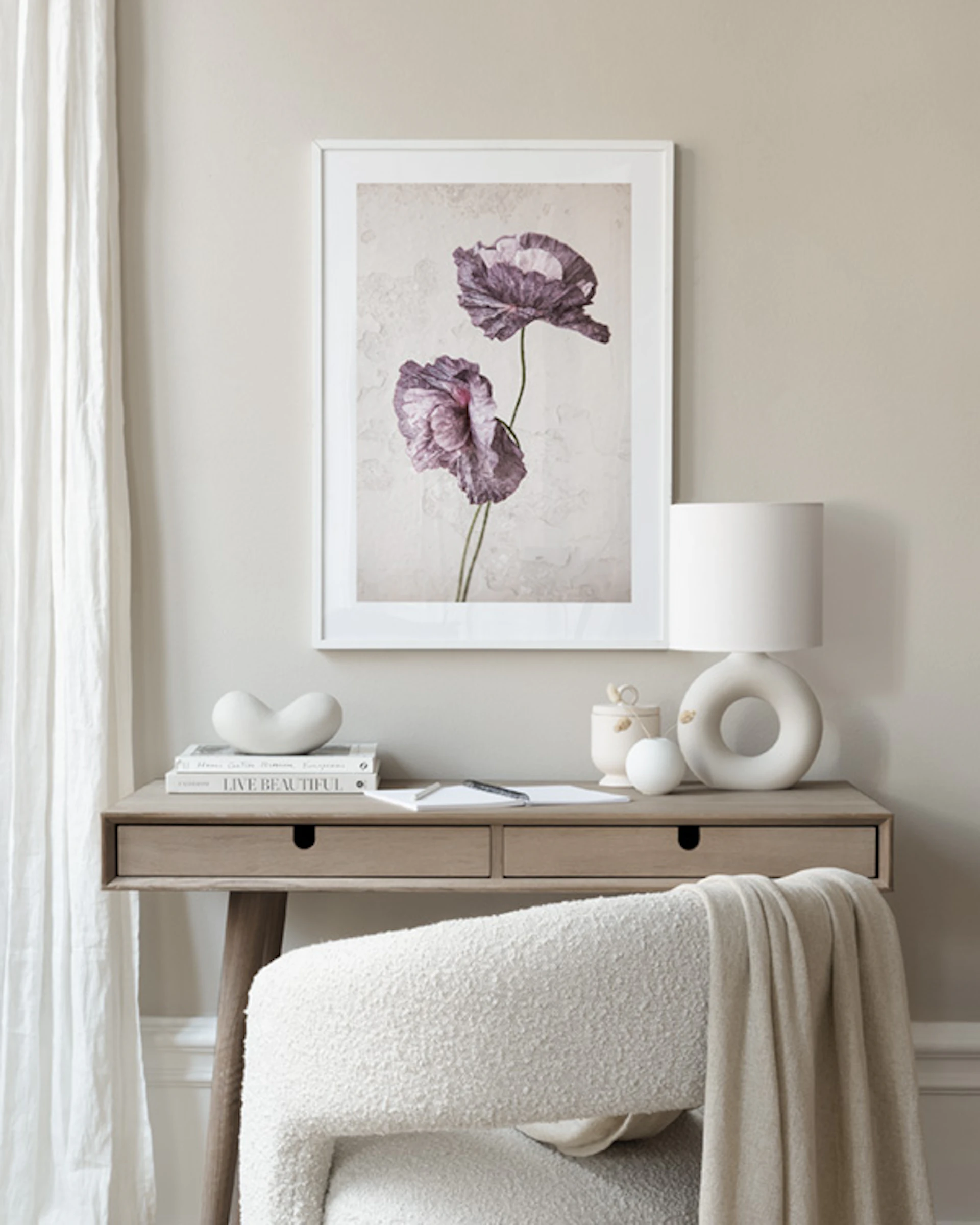 Purple Poppy Flower Poster