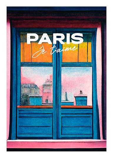 A Paris Window Poster