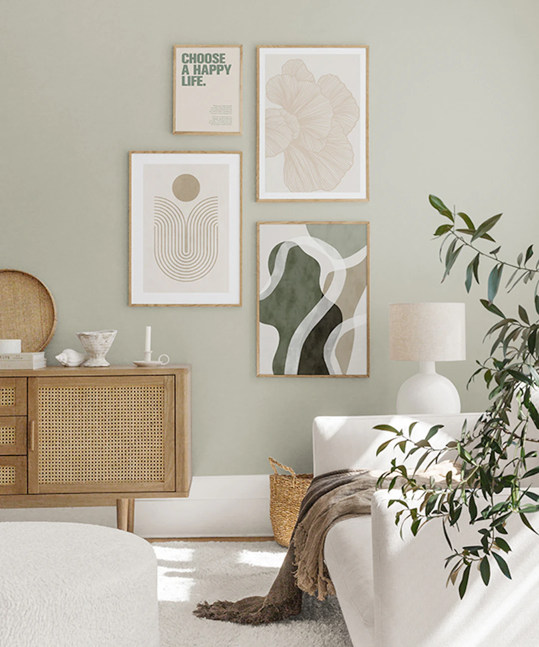Green Graphic Shapes Poster