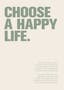 Choose a Happy Life Poster