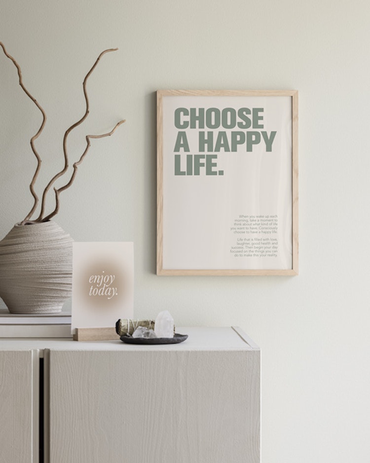 Choose a Happy Life Affiche