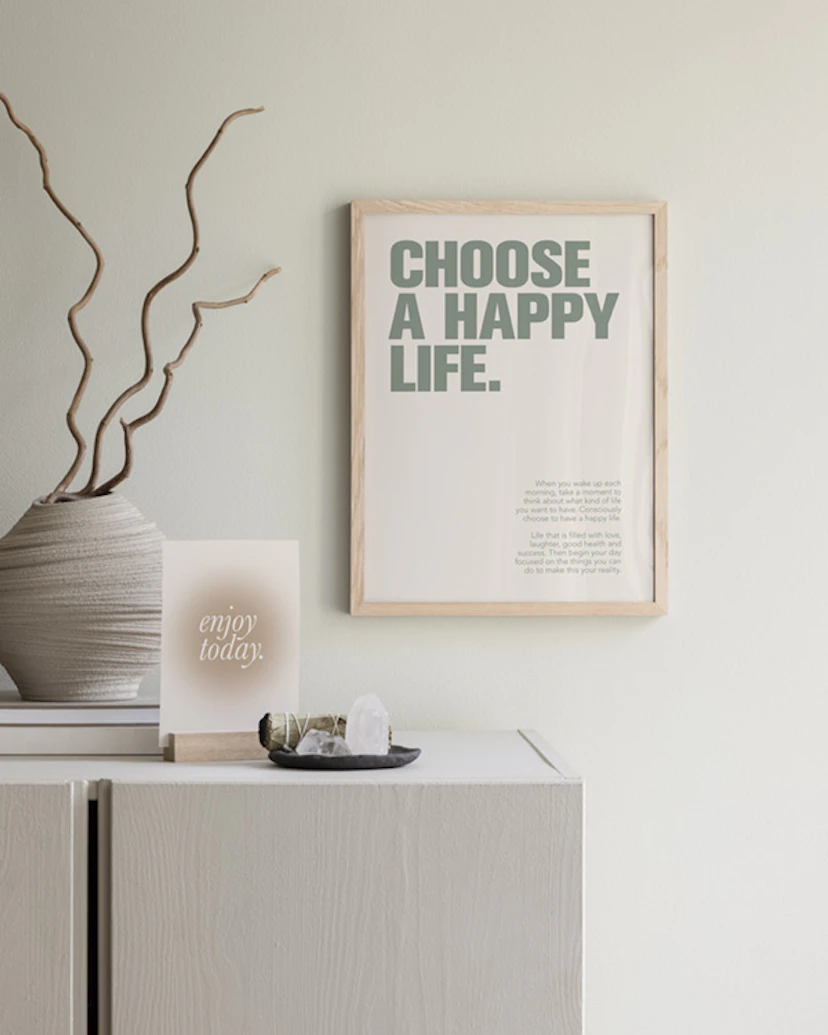 Choose a Happy Life Poster