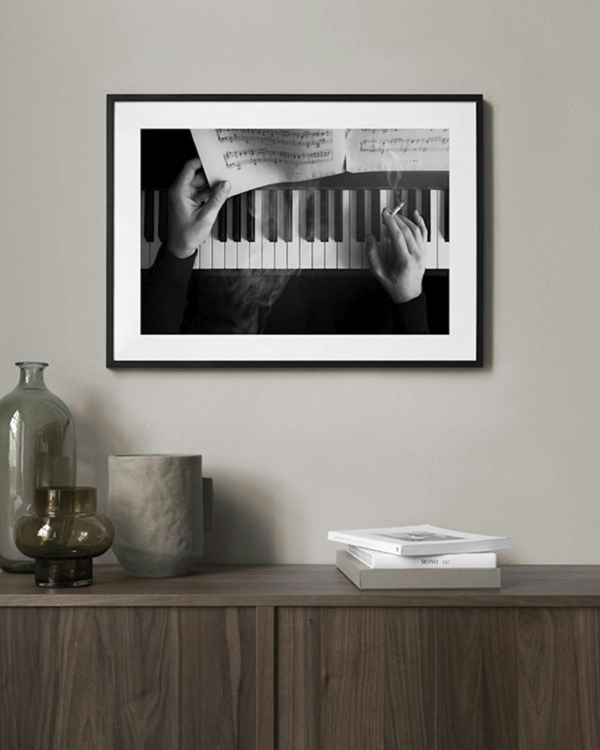 Smoking by the Piano Poster