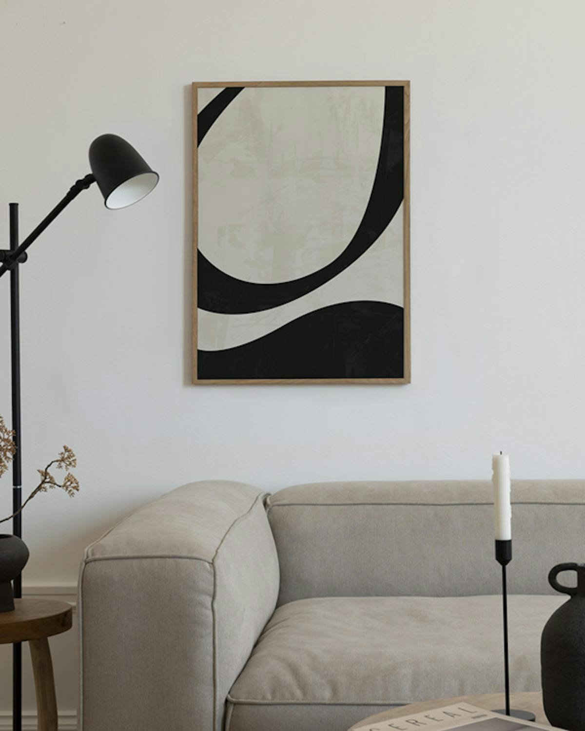 Black and Beige Centerpiece No2 Poster