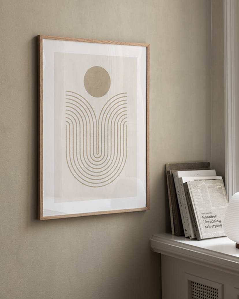 Graphic Shapes and Curves No1 Poster