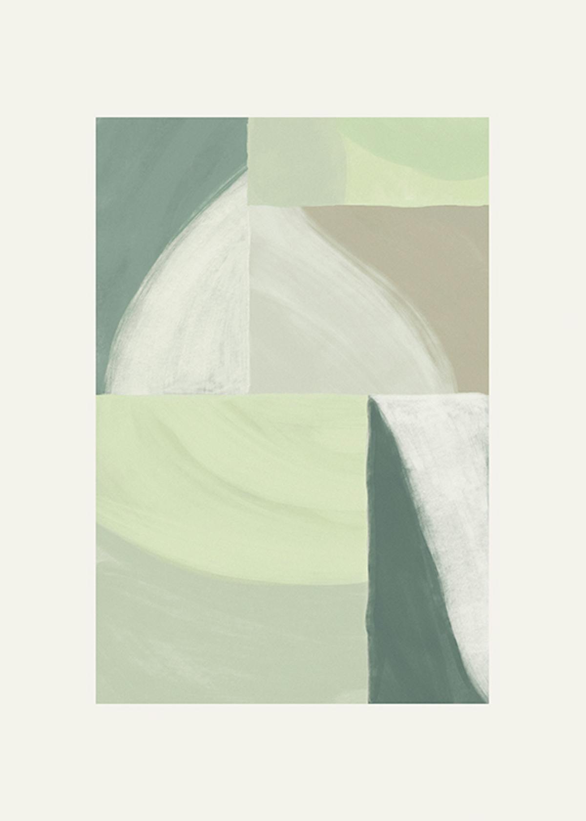 Green Color Blocks Poster