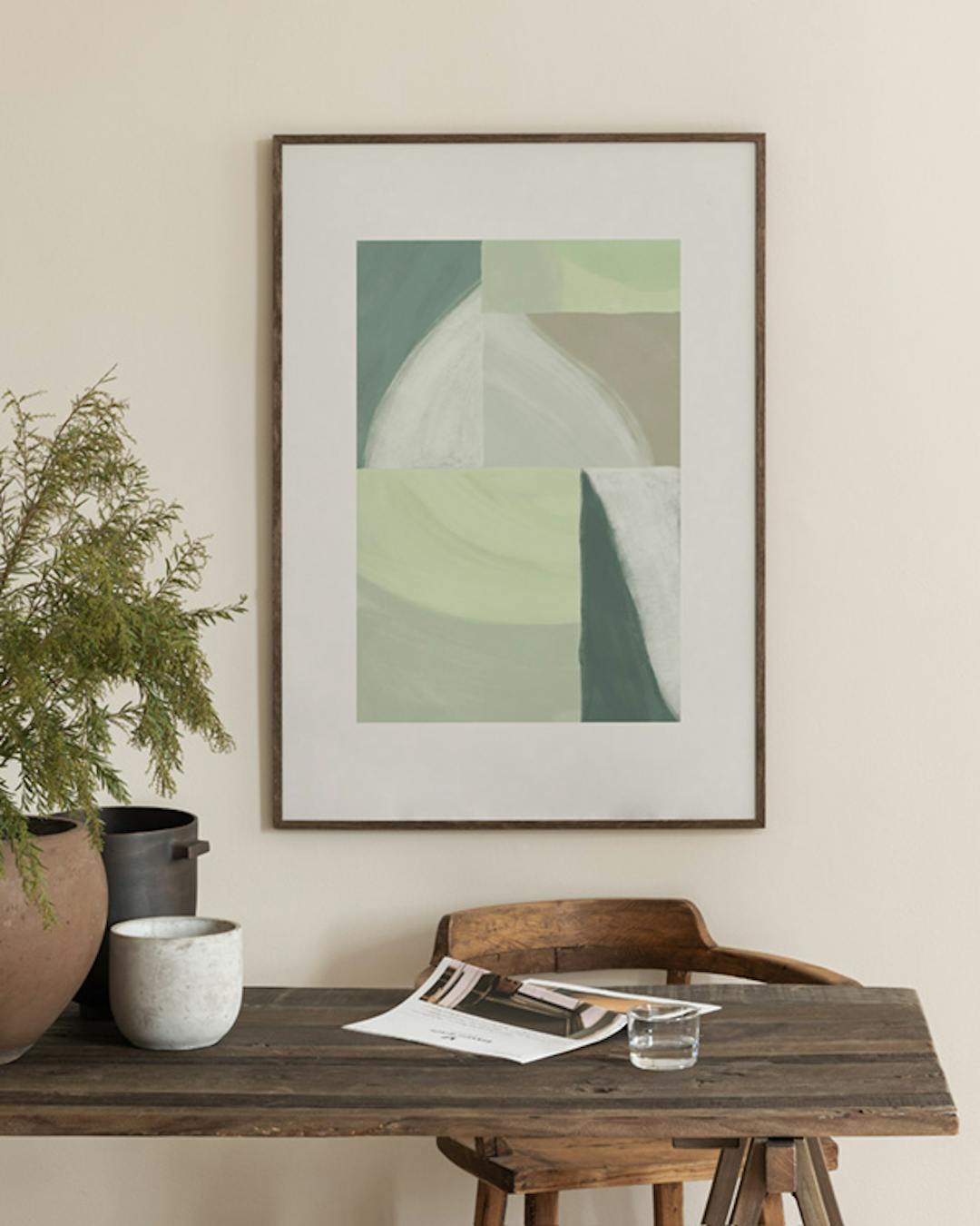 Green Color Blocks Poster