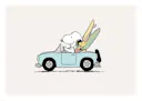 Snoopy Driving Affiche