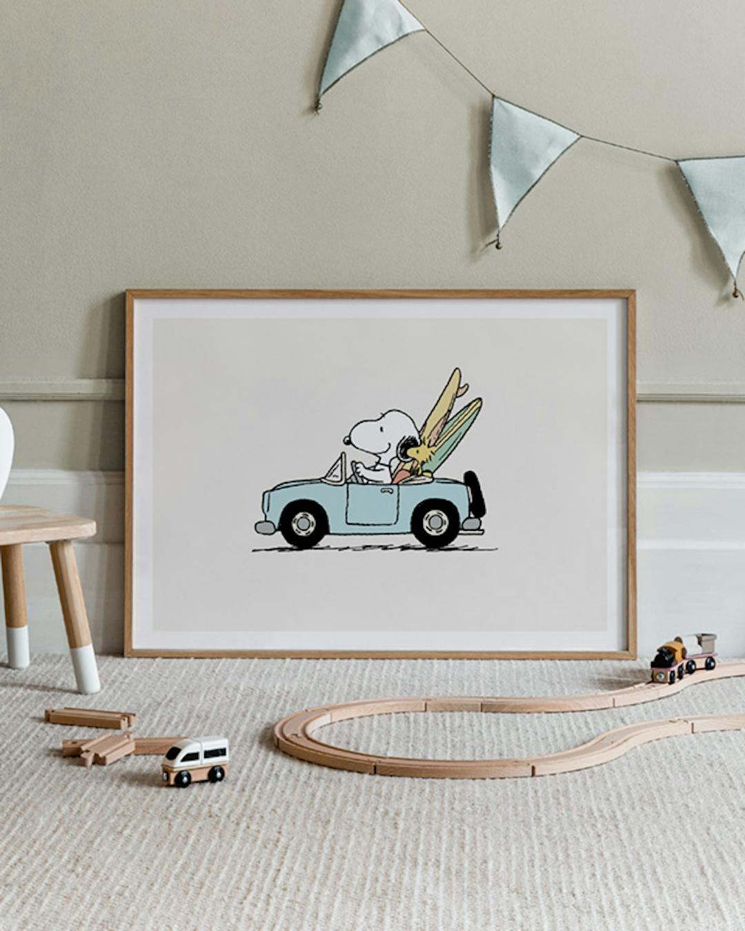 Snoopy Driving Poster