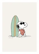 Snoopy Surfboard Poster