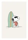 Snoopy Surfboard Poster