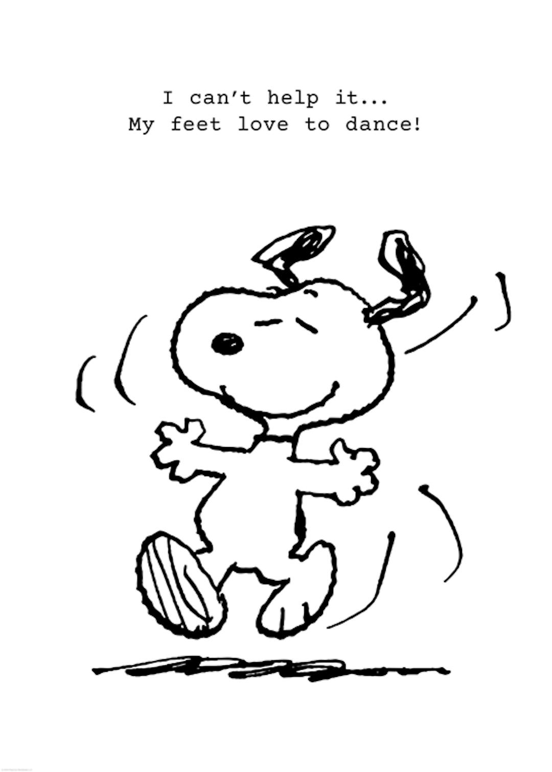 Snoopy Dancing Poster