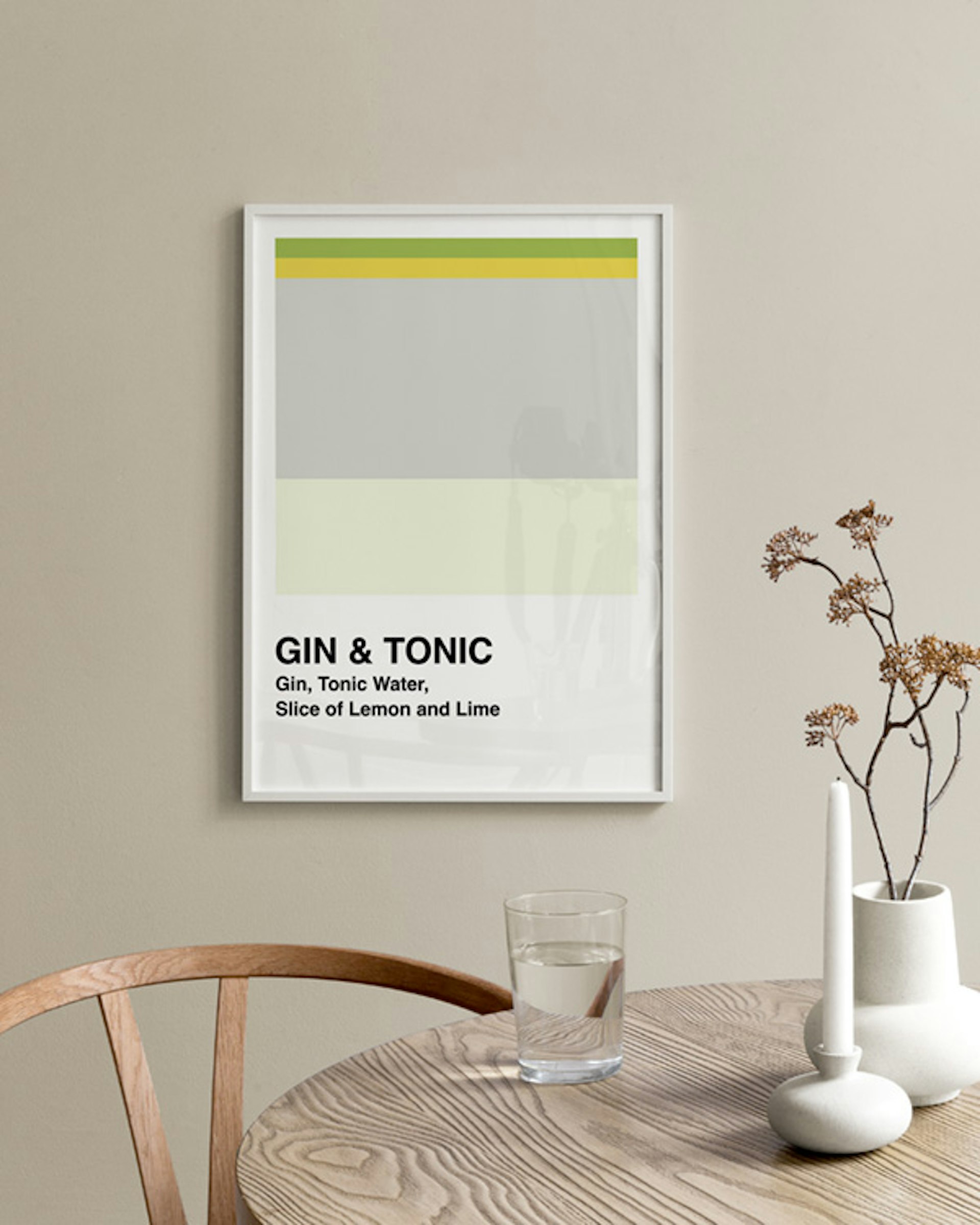 Graphic Gin & Tonic Poster