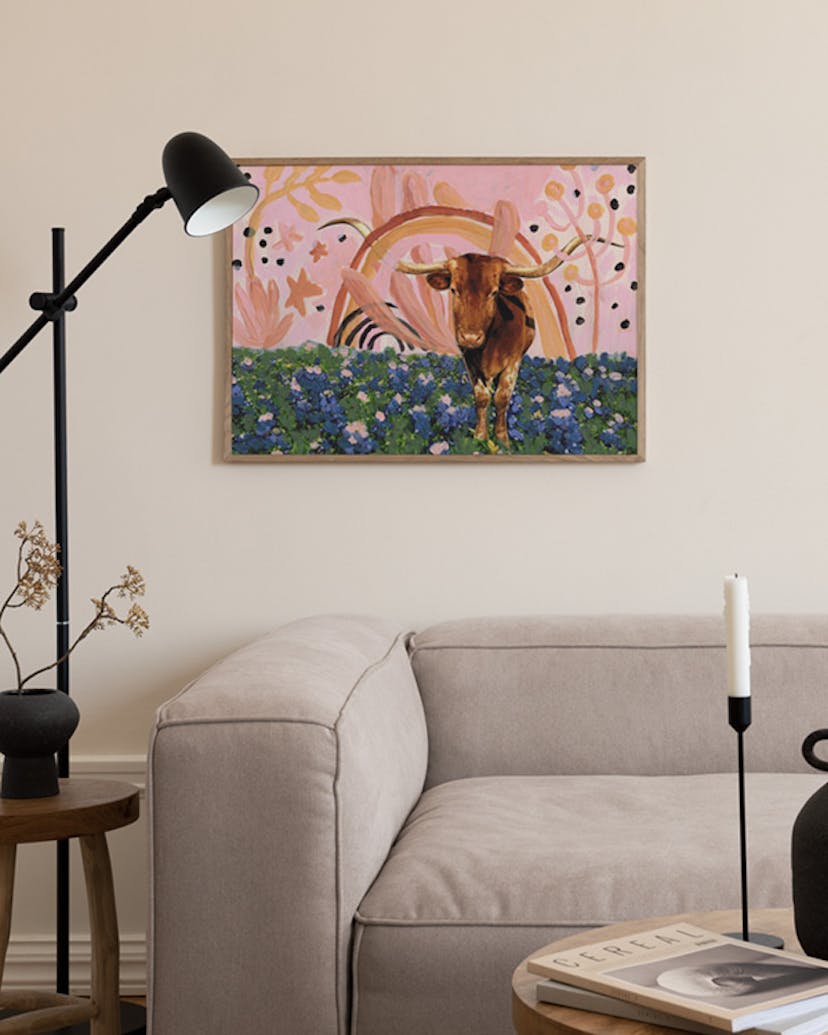 Eleanor Baker - Rainbow Longhorns Plakat