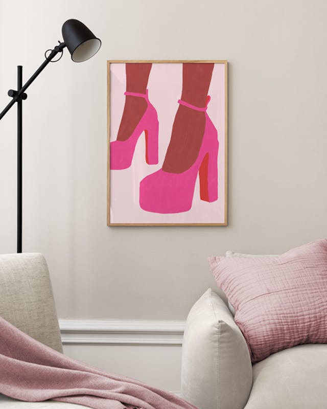 Pink High Heels Poster