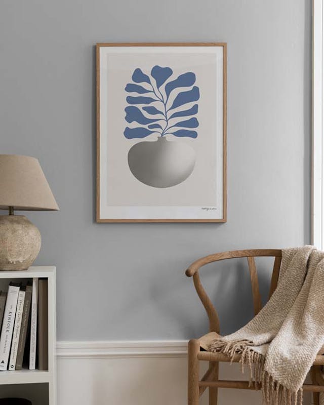 Silver Vase Poster