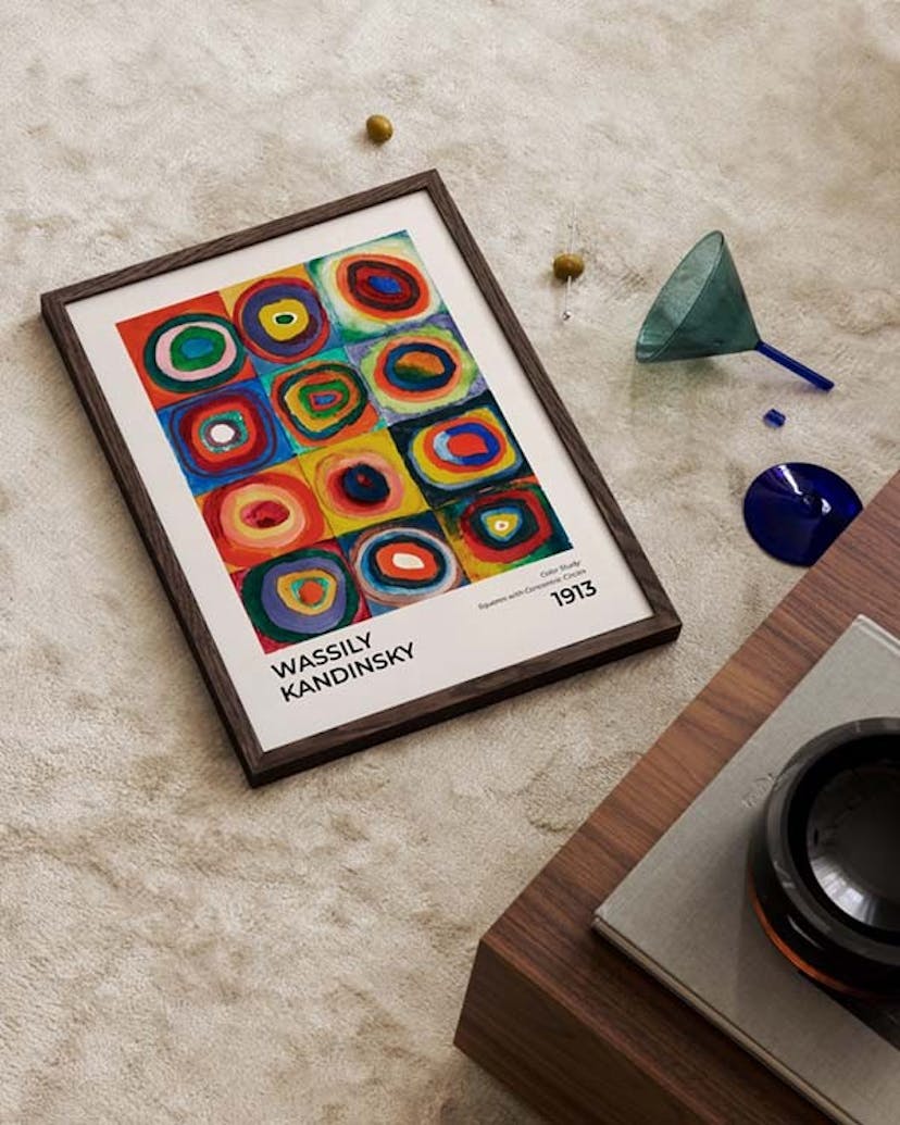 Kandinsky - Squares with Concentric Circles Print