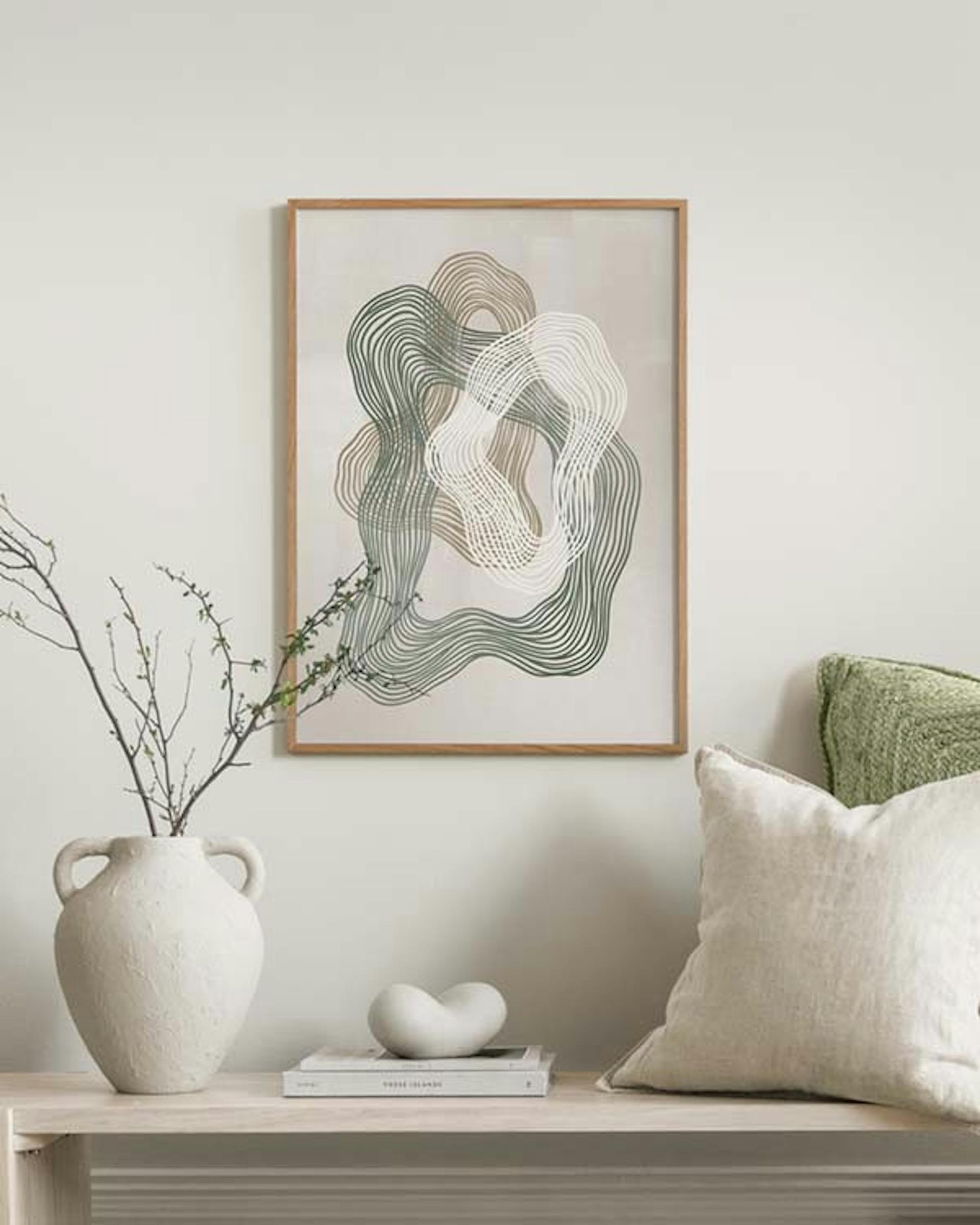 Abstract Green Lines Plakat