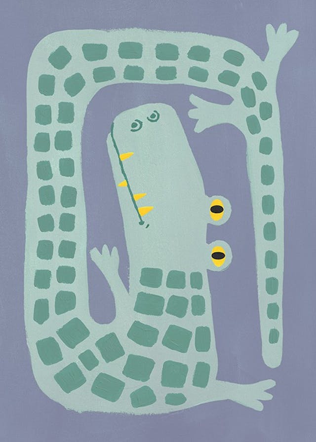 Crooked Crocodile Print