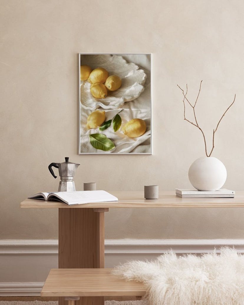 Lemons on a Plate Poster