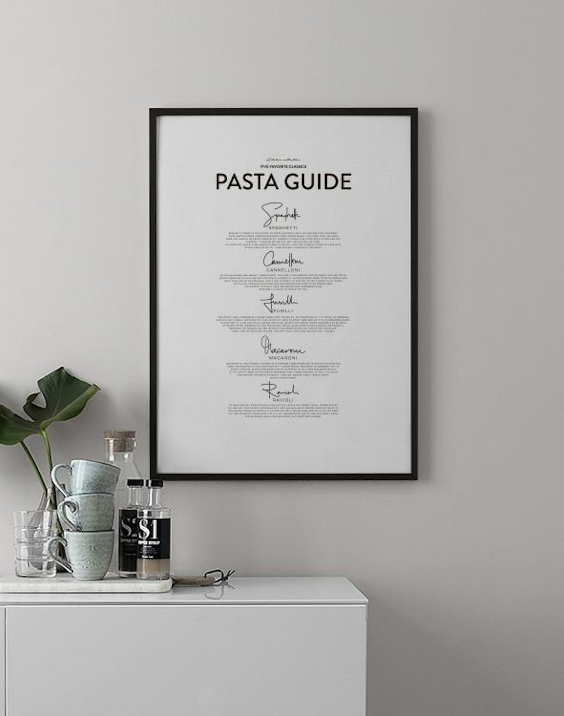 Five Pasta Classics Poster
