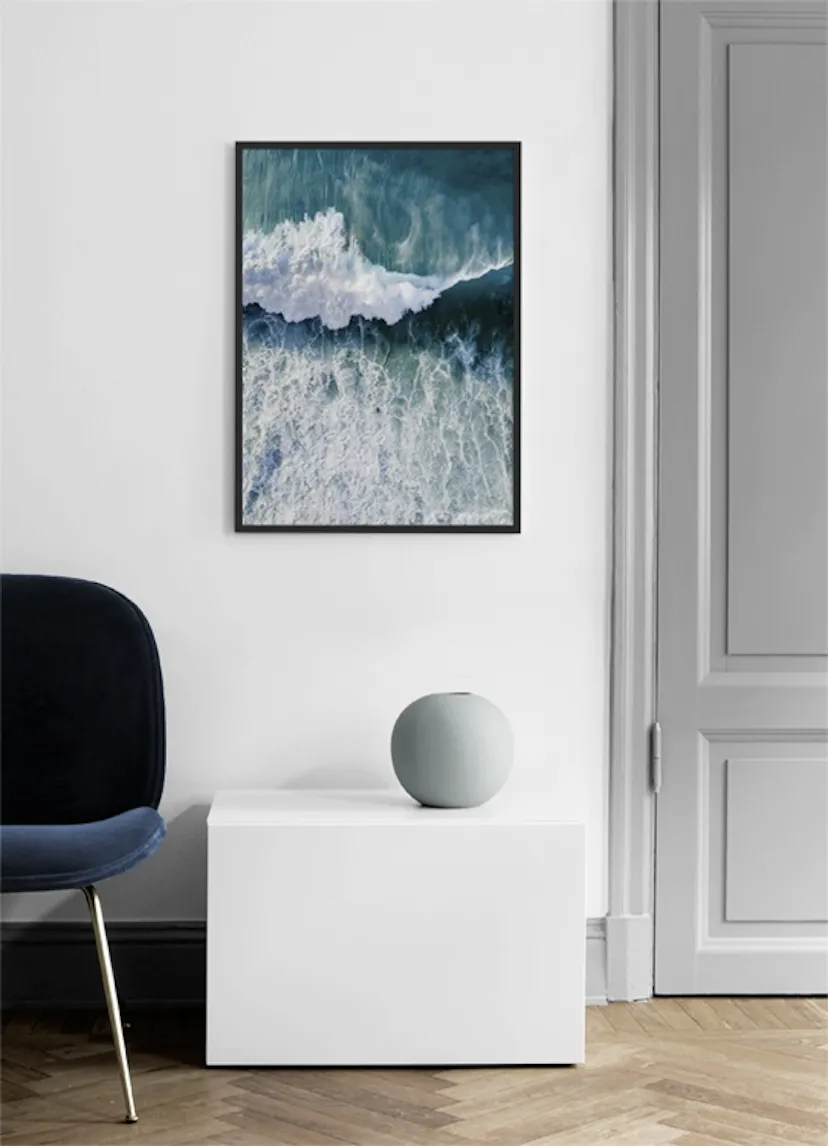 Surfers Wave Poster - Turkost hav - desenio.se