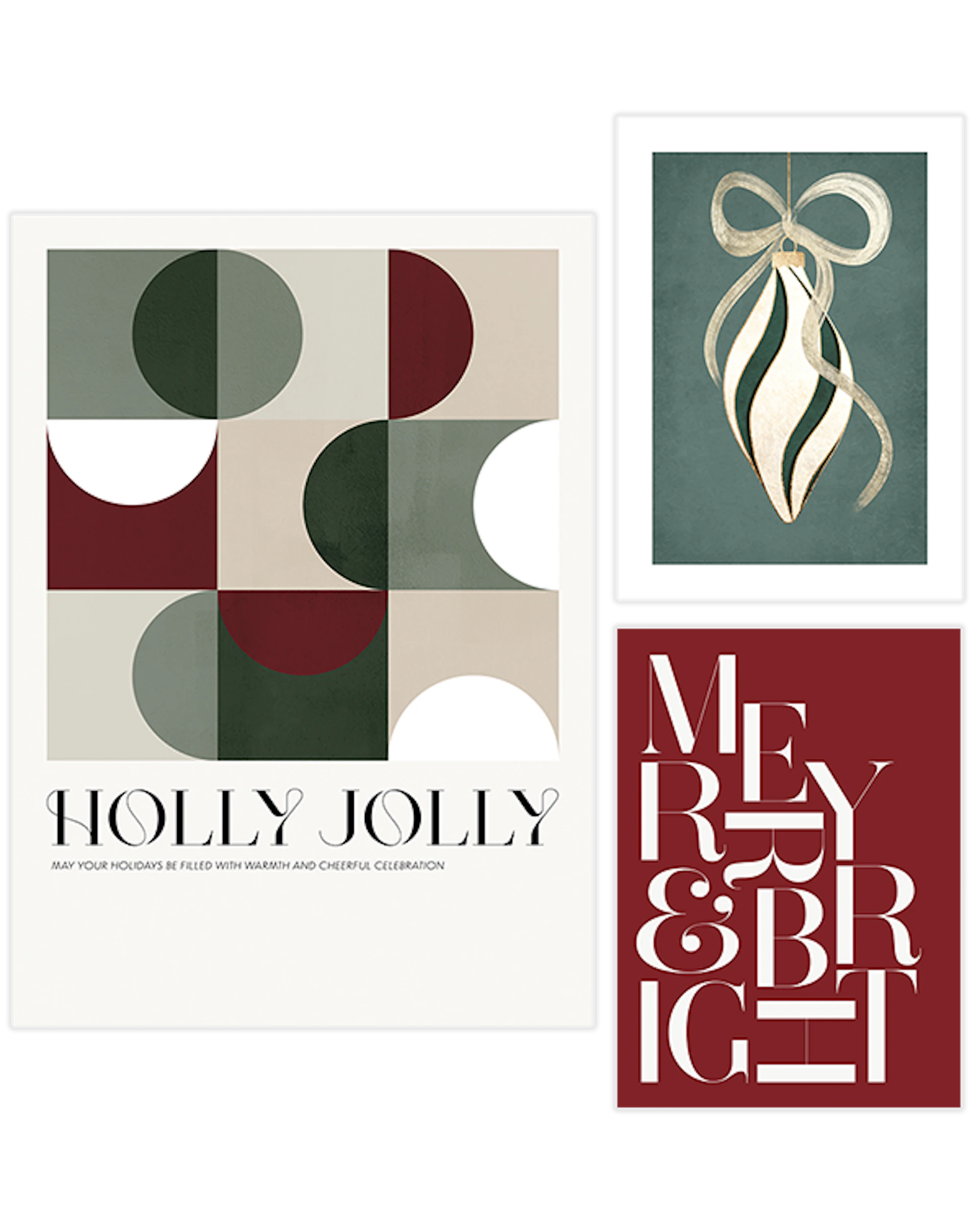 Holly Jolly Trio Poster pack