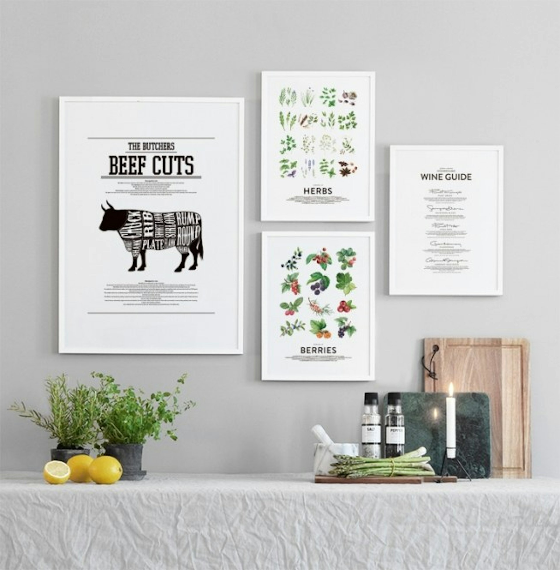Poster of beef cuts. Beef cuts, posters for the kitchen. Butcher chart ...