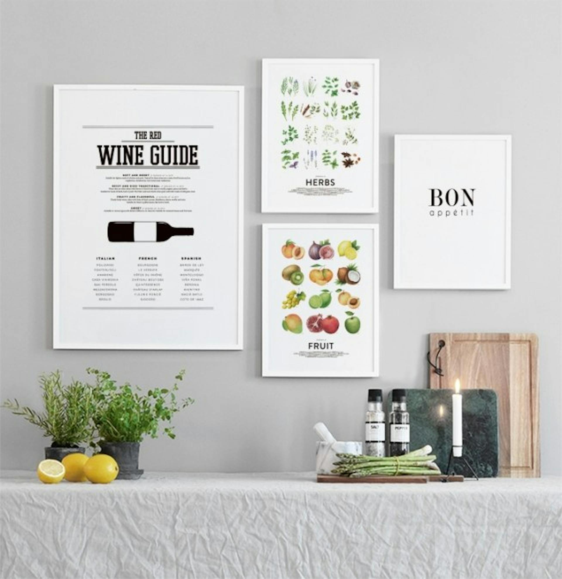 Kitchen wall art with wine | Prints and posters for kitchen – desenio.co.uk
